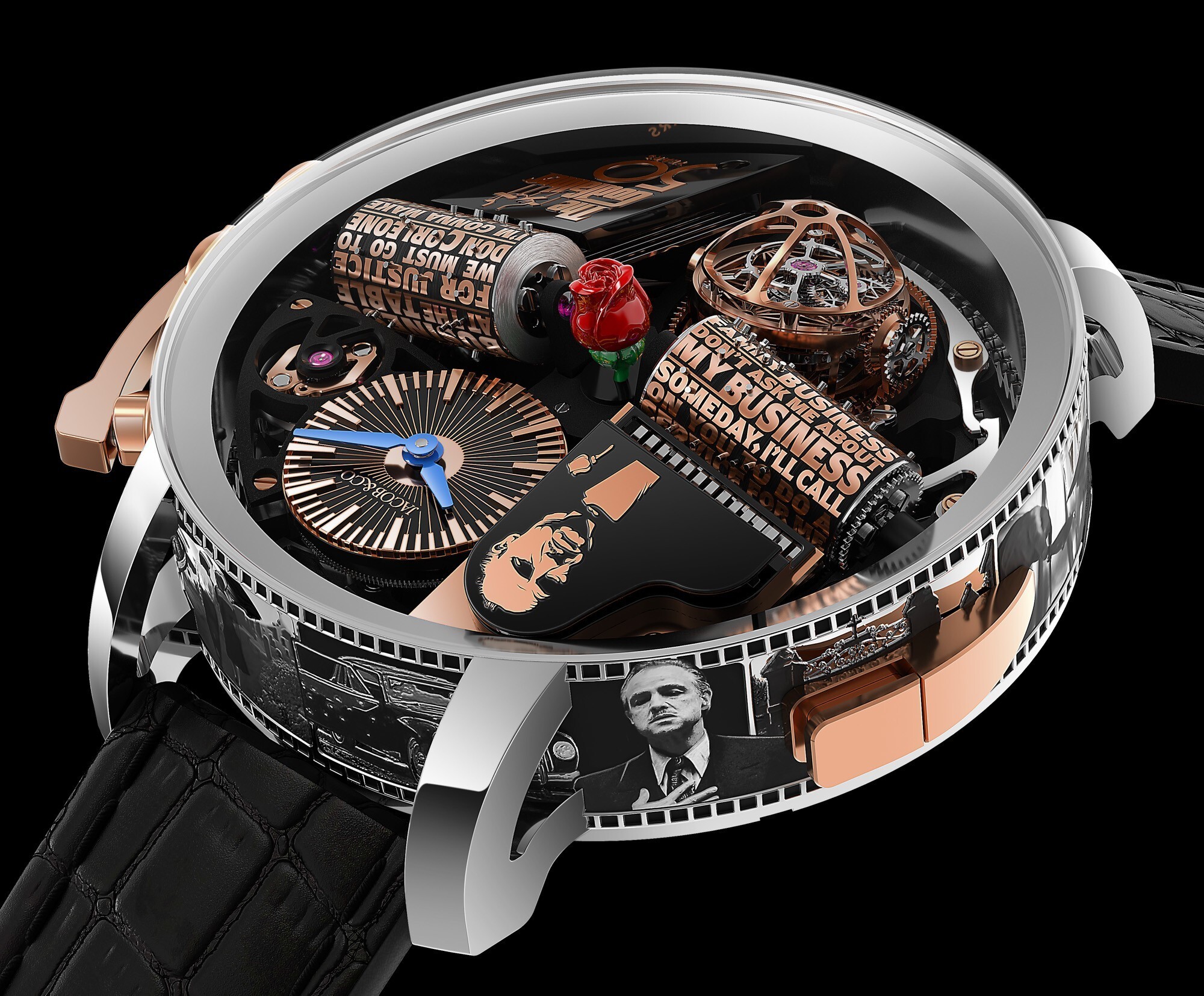 『新表』Jacob & Co. 推出 Opera Godfather 50th Anniversary 三轴陀飞轮音乐盒腕表：《教父》上映50周年 | iDaily Watch · 每日腕表杂志