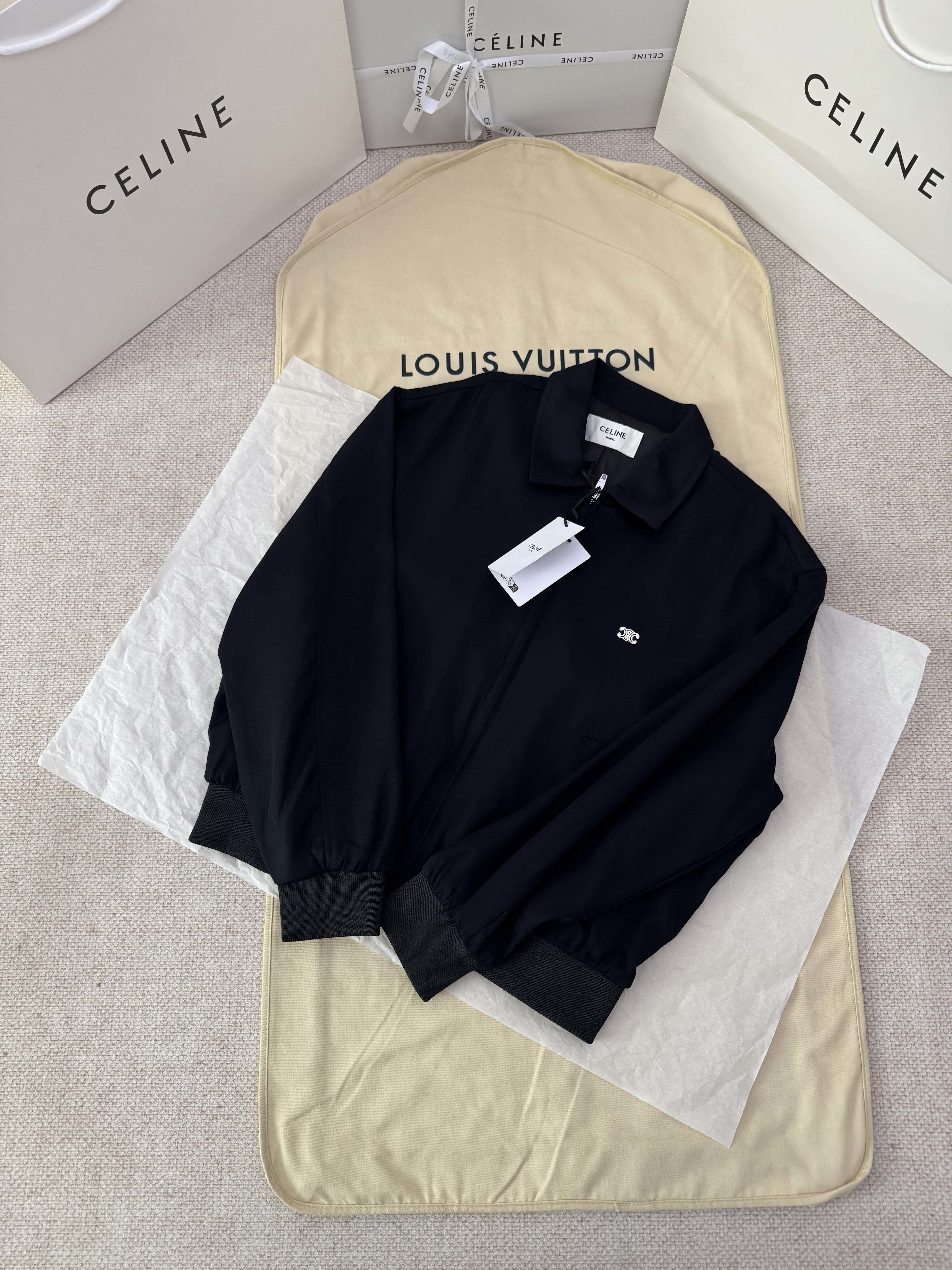 CELINE TRIOMPHE BLOUSON JACKET IN WOOL TWILL – BLACKJASON7