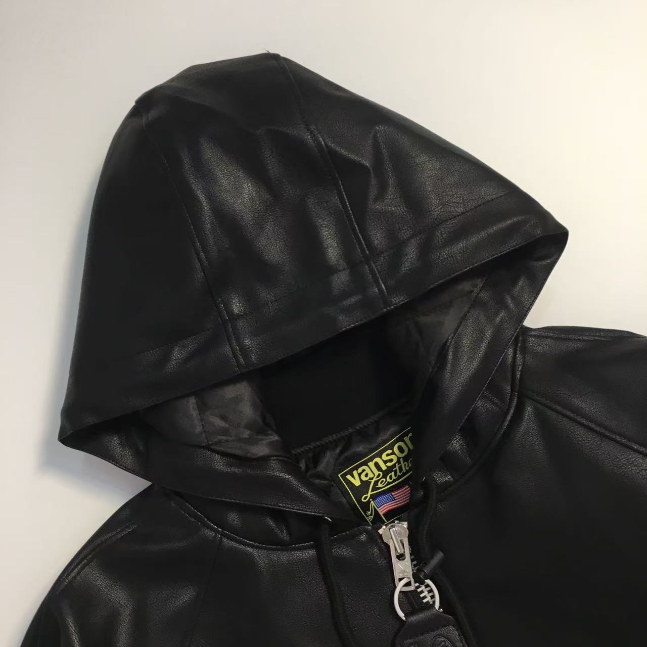 SUPREME VANSON LEATHERS HOODED WORK JACKET – BLACKJASON7