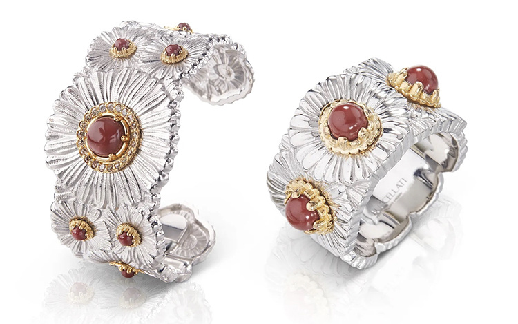 『珠宝』Buccellati 推出 Blossoms 新作：雏菊与红碧玉 | iDaily Jewelry · 每日珠宝杂志